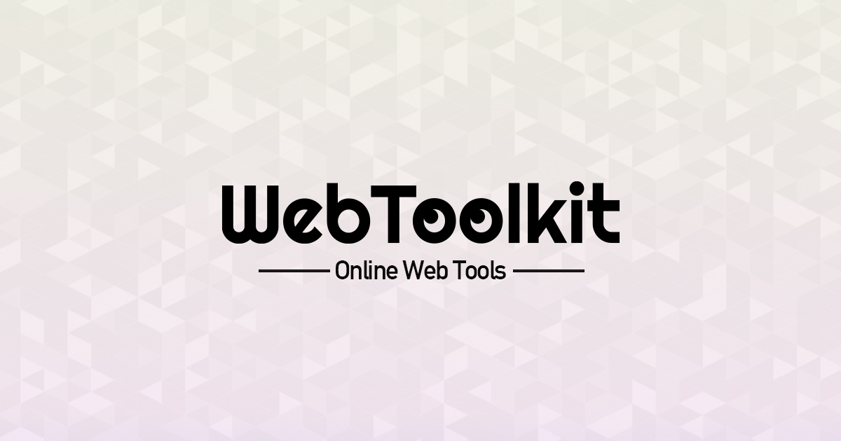 在线网络工具 - WebToolkit